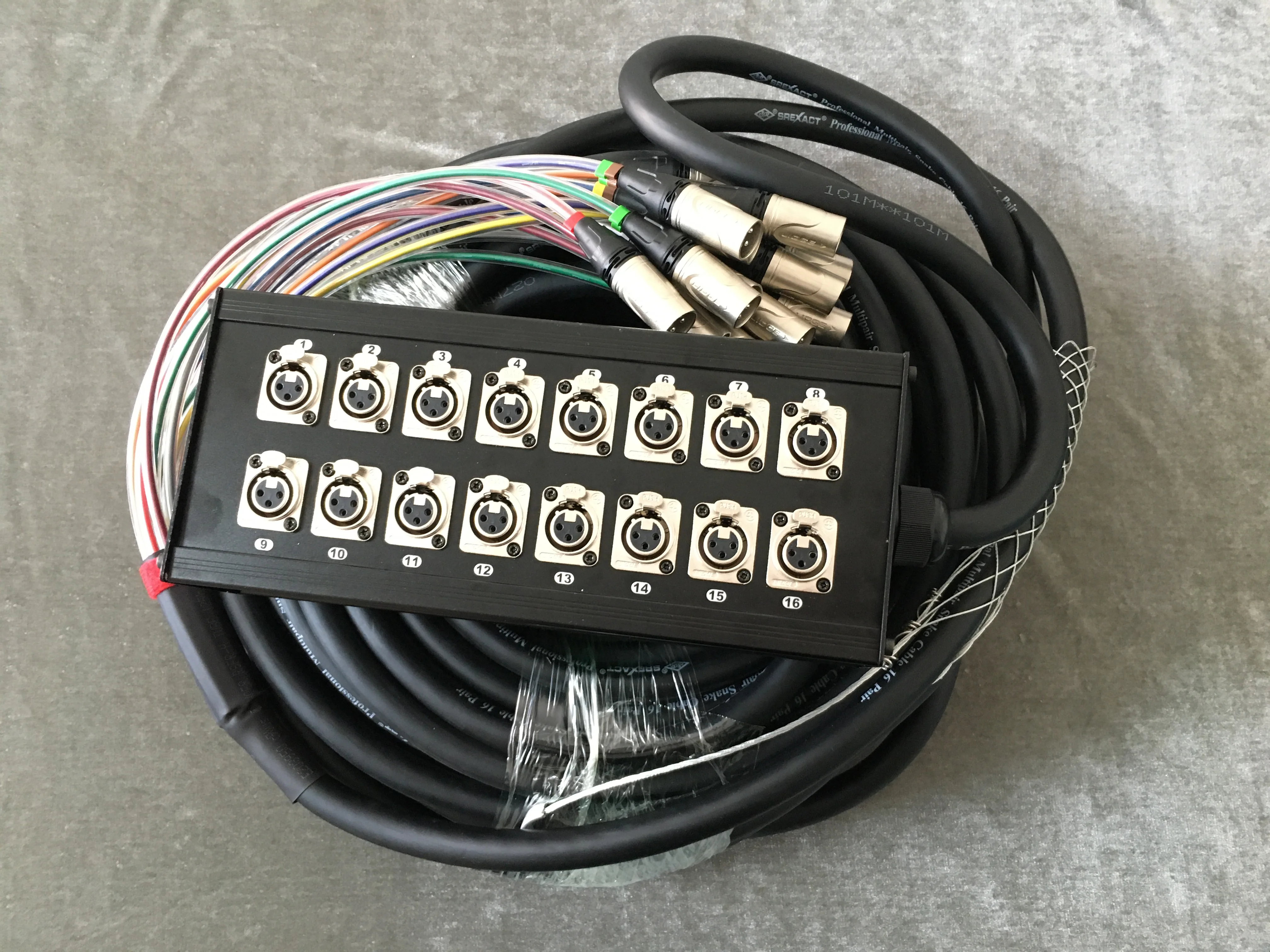 16ch 3m~30m XLR Audio Stage Signal Snake Cable with Stage Box for Audio ...