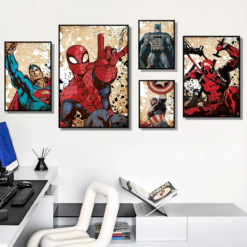 Marvel-Movie-Art-Print-Poster-Spider-Man-Iron-Man-Canvas-Painting ...