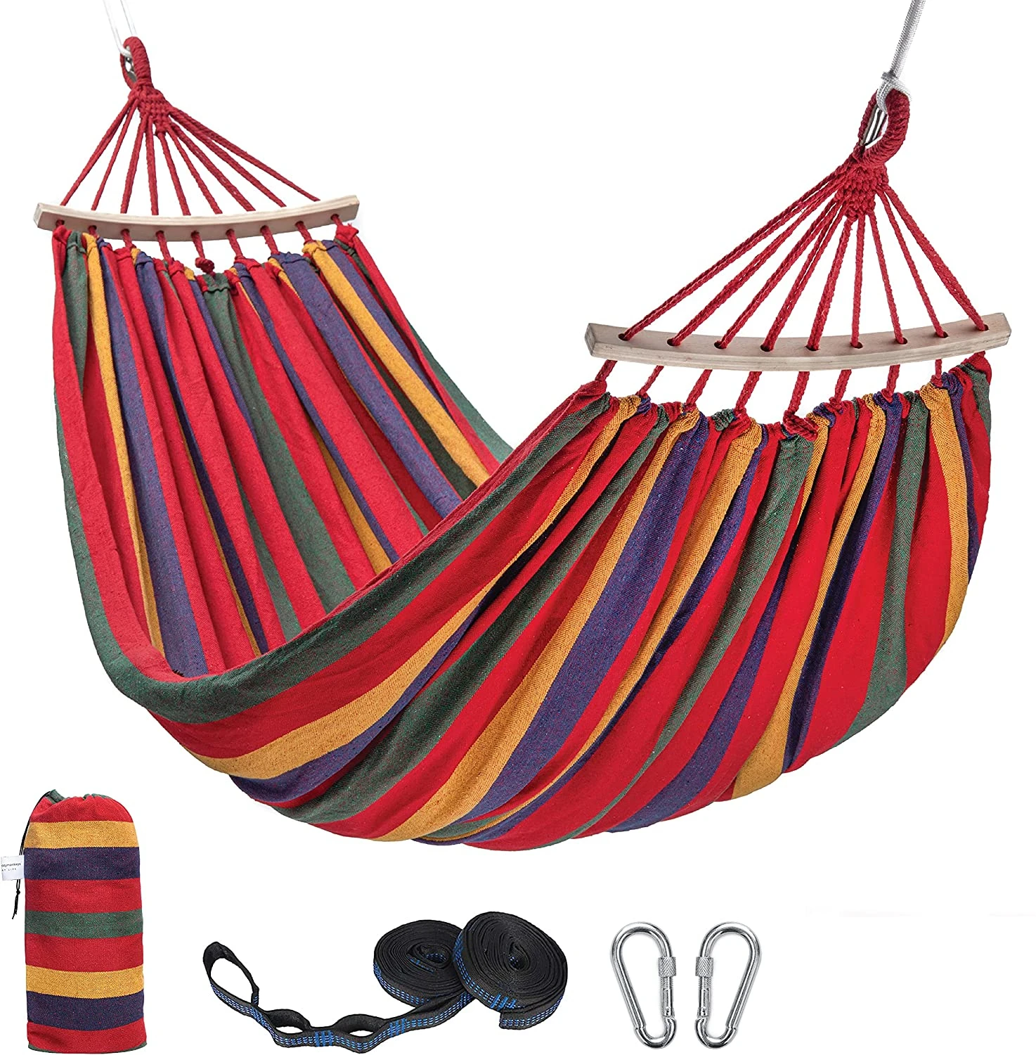 Hammock-for-Outdoor-Camping-Garden-Yard-Patio-Portable-Hammocks-Canvas ...