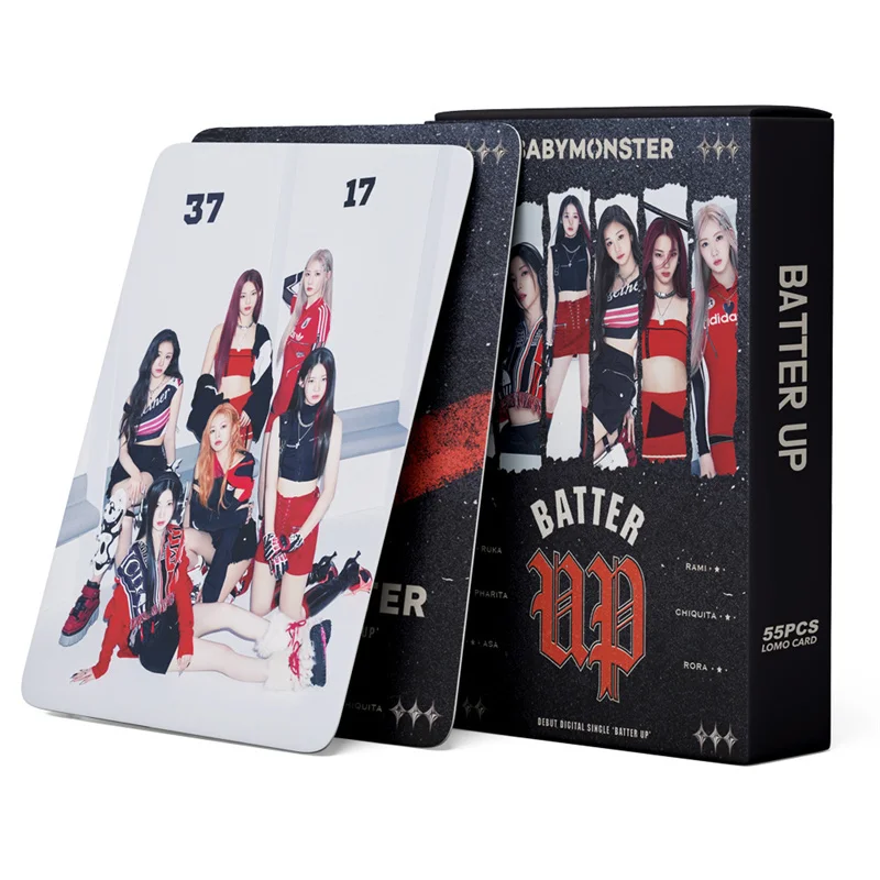 55pcs-set-KPOP-BATTER-UP-Album-BABYMONSTER-LOMO-Card-New-Girl-Group ...