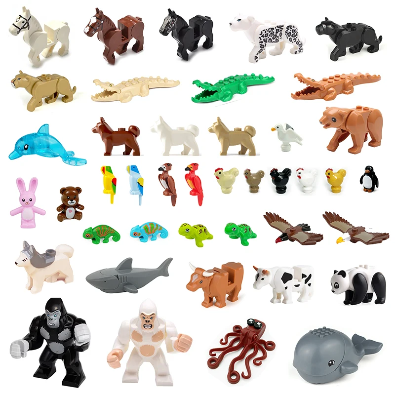Small-Building-Block-Animal-Scene-Horse-Whales-Tiger-Model-Educationa ...