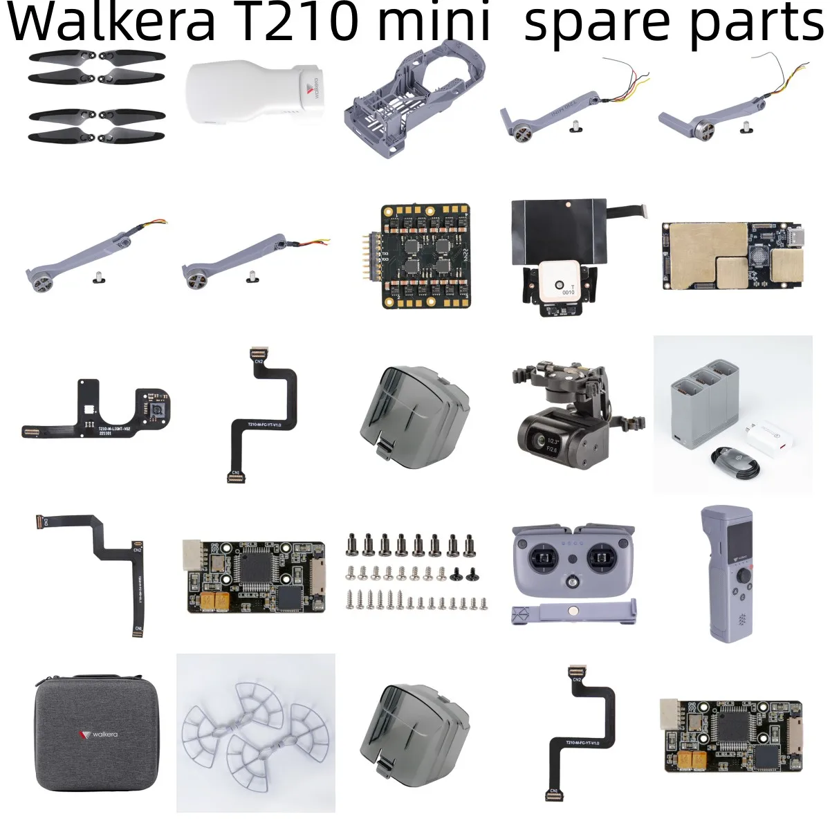 Walkera-T210-mini-RC-drone-spare-parts-Cable-Receiving-Board-remote-Control-Blade-Protection ...