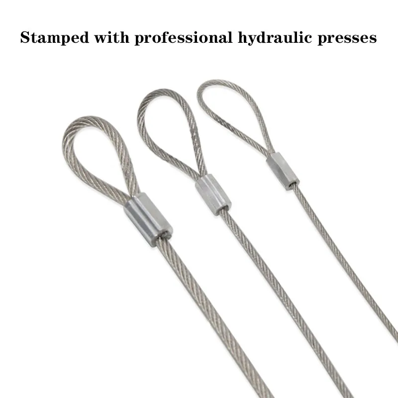 2Pcs-1-5-3mm-PVC-Coated-Stainless-Steel-Wire-Rope-Sling-Cable-Lifting ...