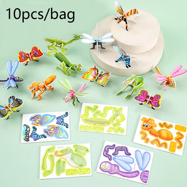 20pcs Cartoon Animals 3D Puzzle Educational Toys for Kids Birthday ...