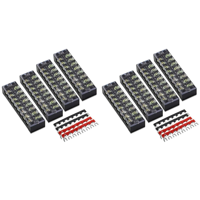 8 Pc 8P Terminal Block, 8 Pc 8P Shorting Bar, TB1505 Flame Retardant ...