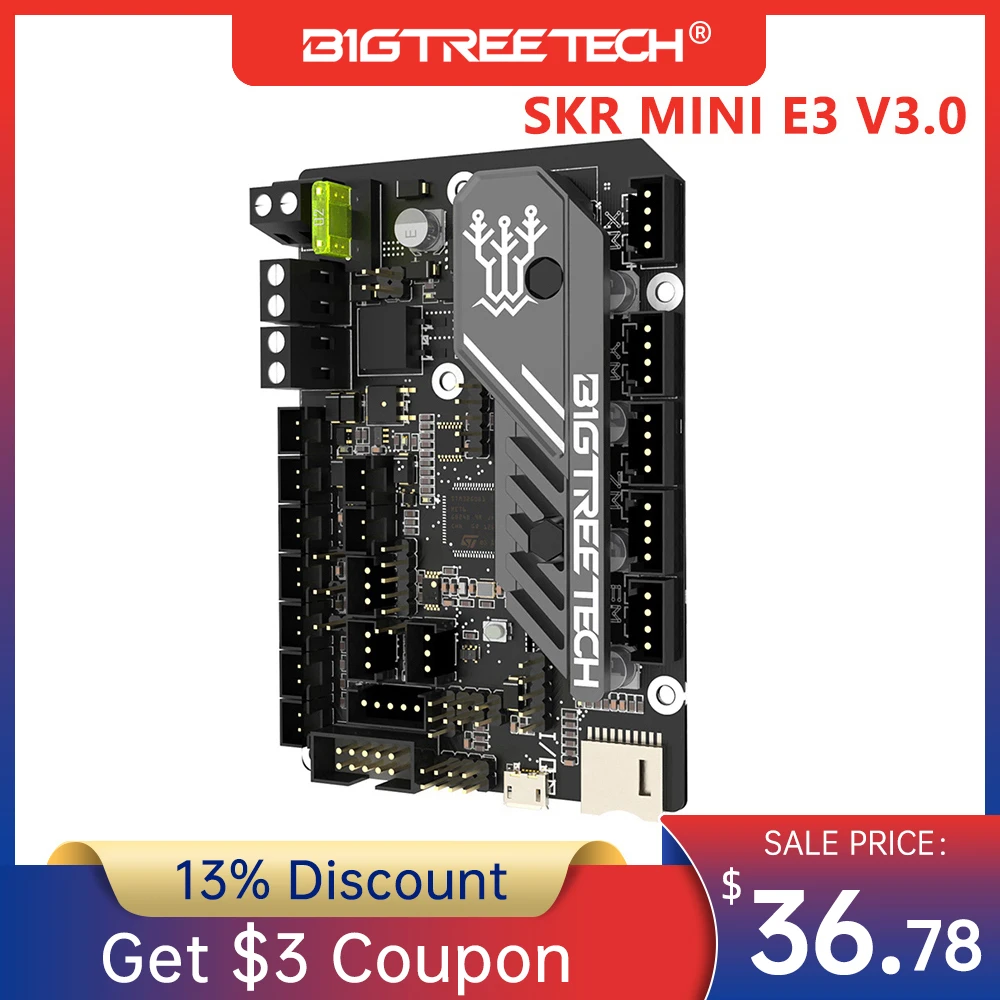 Bigtreetech Btt Skr Mini E3 V3.0 32 Bit Motherboard Onboard Tmc2209 Uart Support Raspberry Pi ...