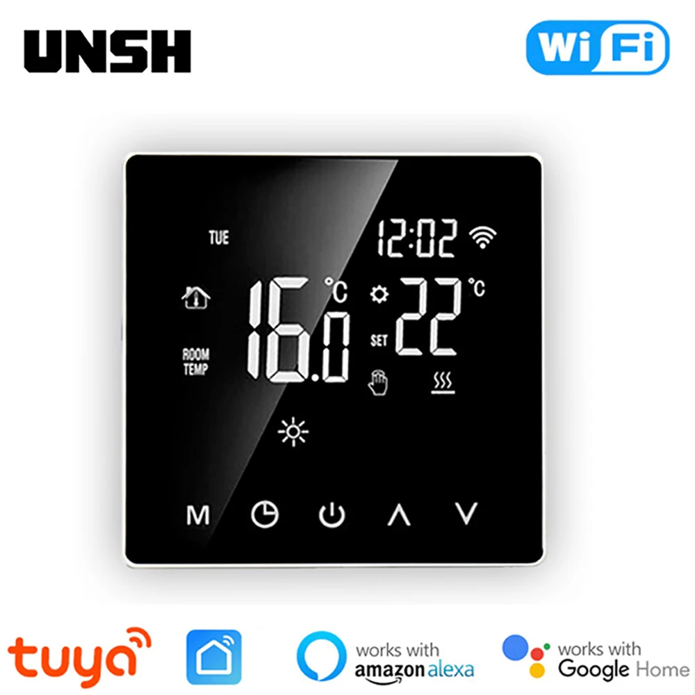 Умный термостат Tuya Wi-Fi ZigBee, электрический нагреватель пола ...