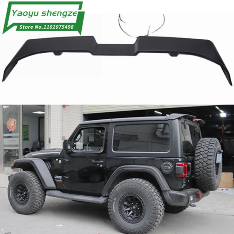 ABS Matte Black Rear Spoiler Off road 4X4 Tailplane Fit For Jeep ...