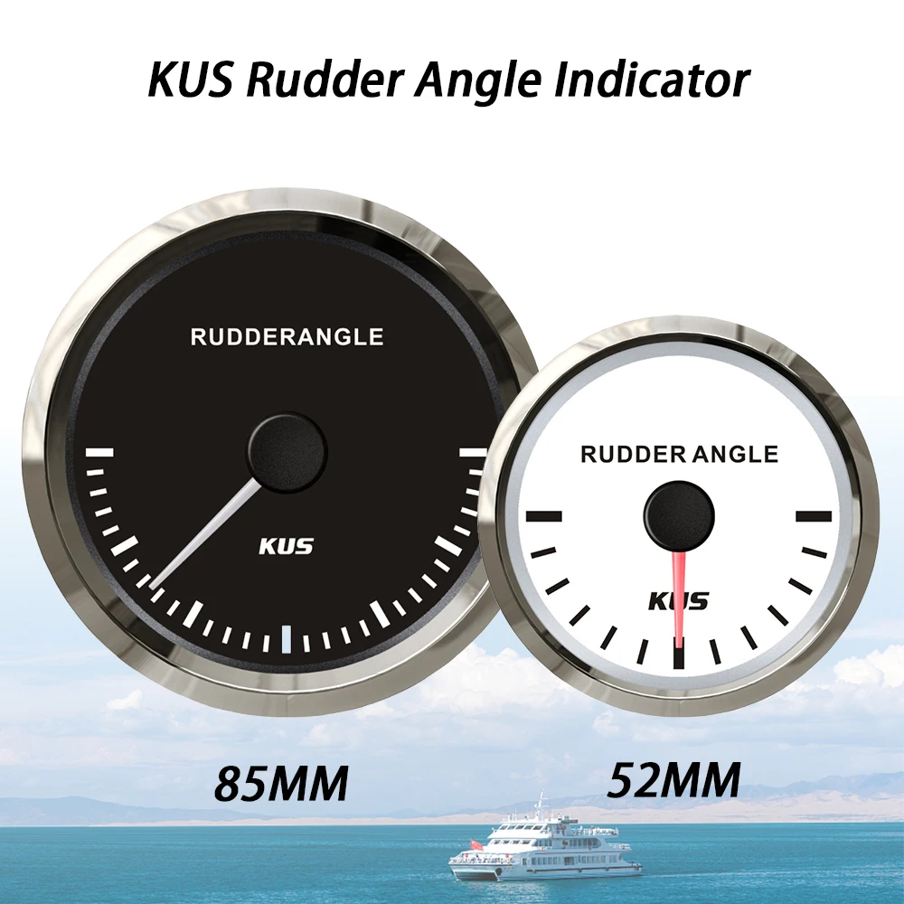 KUS-Universal-52mm-85mm-Marine-Rudder-Angle-Indicator-Gauge-With-Red ...