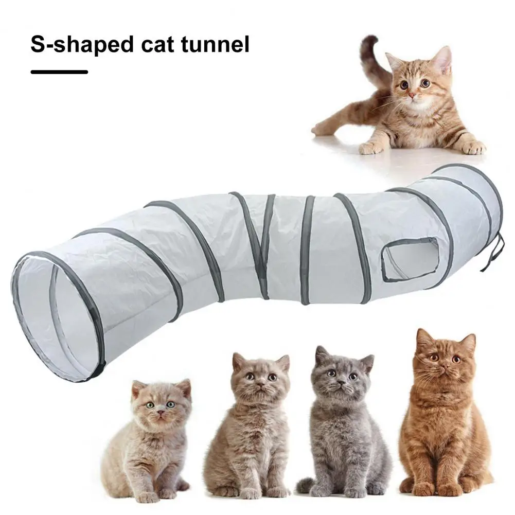 Cat-Runway-Toy-with-Play-Ball-Cat-Tunnel-Toy-with-Play-Ball-Collapsible ...
