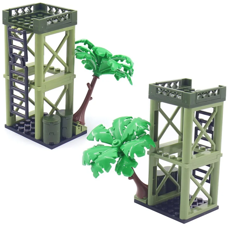 Military-Weapon-WW2-Sentry-Post-Lookout-Tower-Army-Minifigurine-Soldier ...