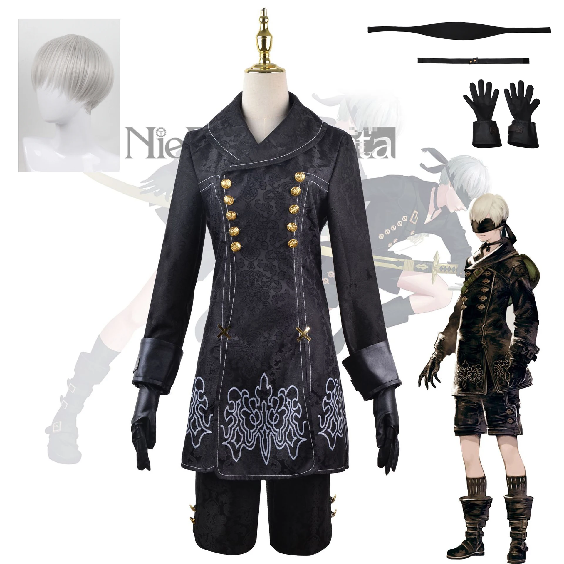 Nier Automata Cosplay Costume Yorha 9s No.9 Type S Outfit Games Suit ...