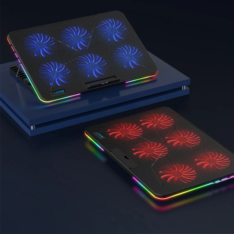 Laptop-Radiator-Office-Desktop-Adjustable-RGB-Laptop-Fan-Cooling-Stand ...