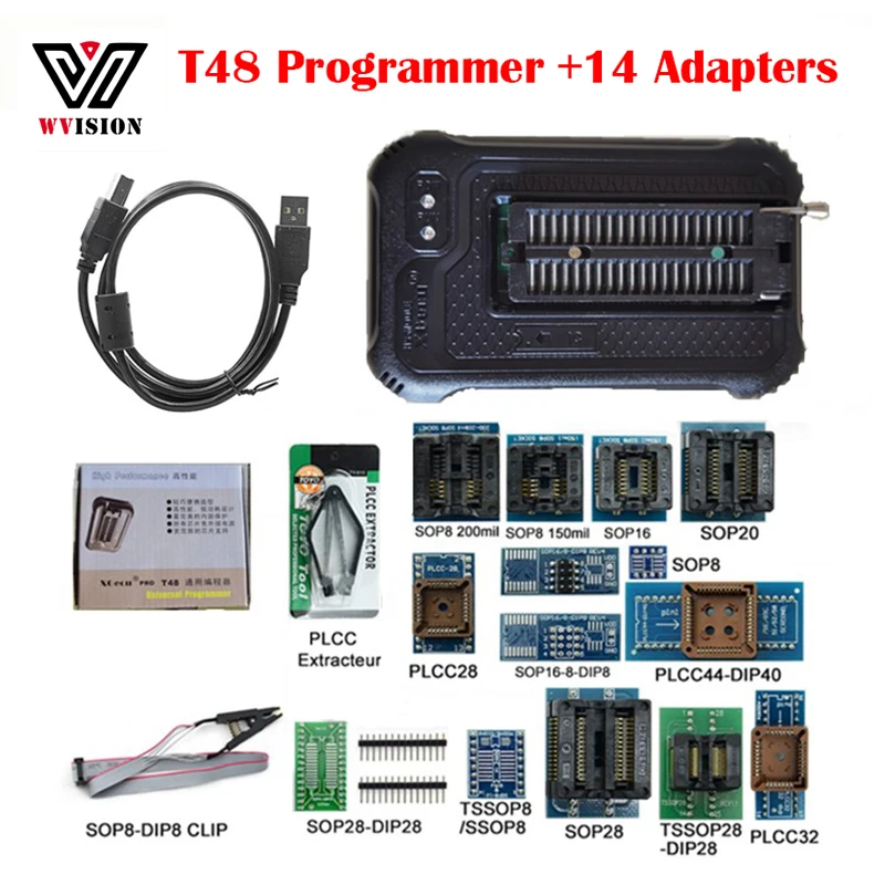 XGecu T48(TL866 3G) Programador Suporte 31000 + ICs Atualizar Versão do ...
