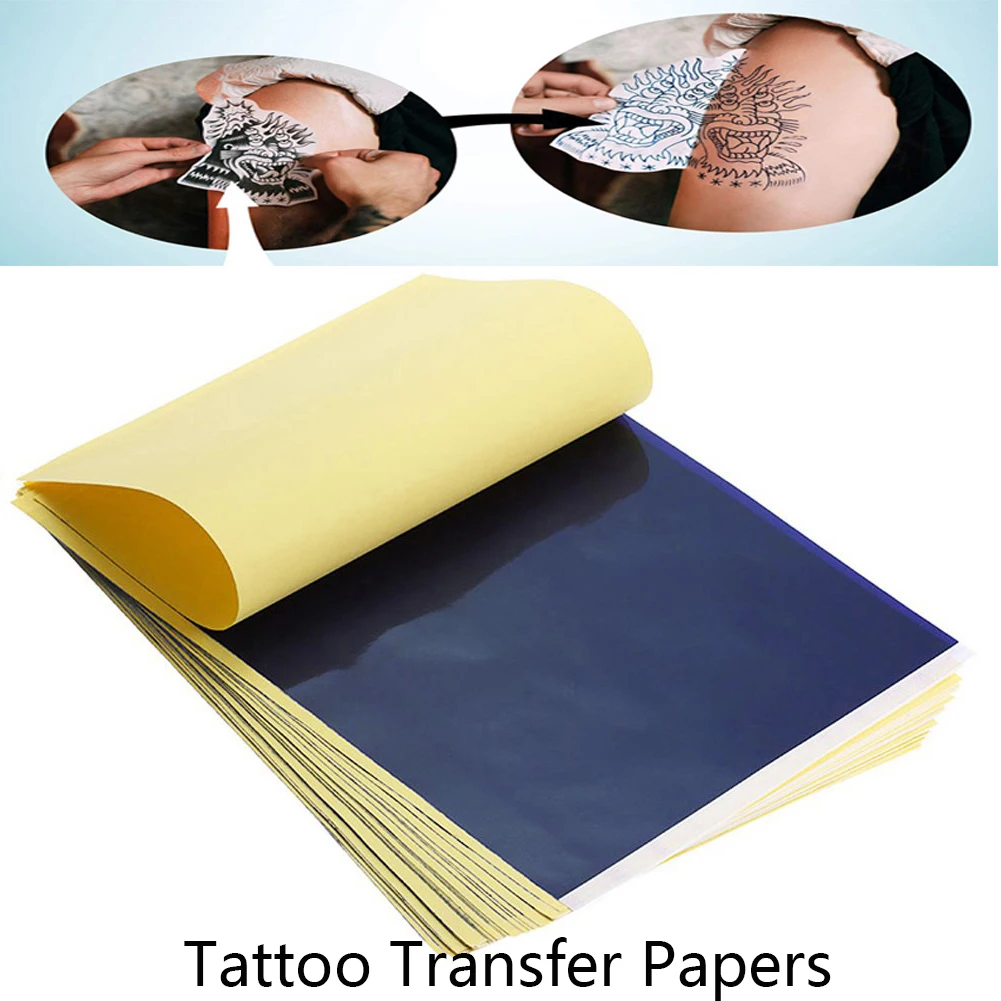 100/50/pcs 4 Layer Tattoo Transfer Papers Tamanho A4 Tatuagem Térmica ...