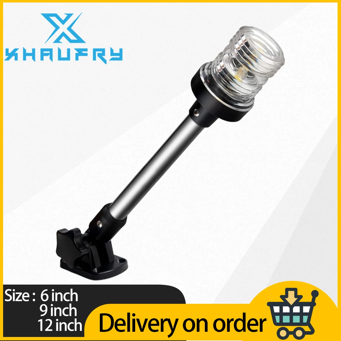 360 Degree White LED Fold Down Stern Lights Anchor Lights for Pontoons ...