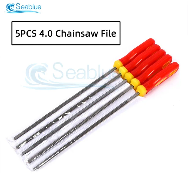 5Pcs Round High Carbon Steel Sharpening Chainsaw Saw Chain Files ...
