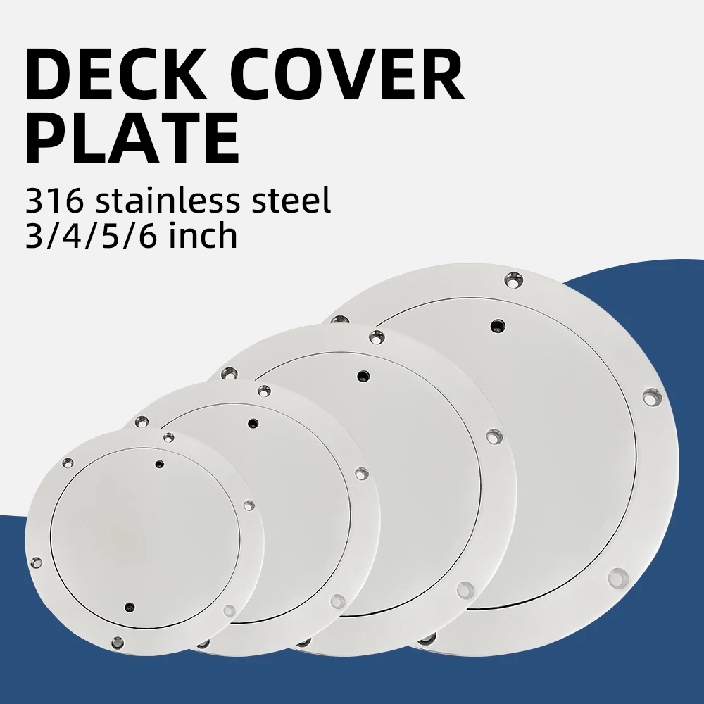 3/4/5/6 Inch Boat Deck Cover Plate 316 Stainless Steel Marine Round ...