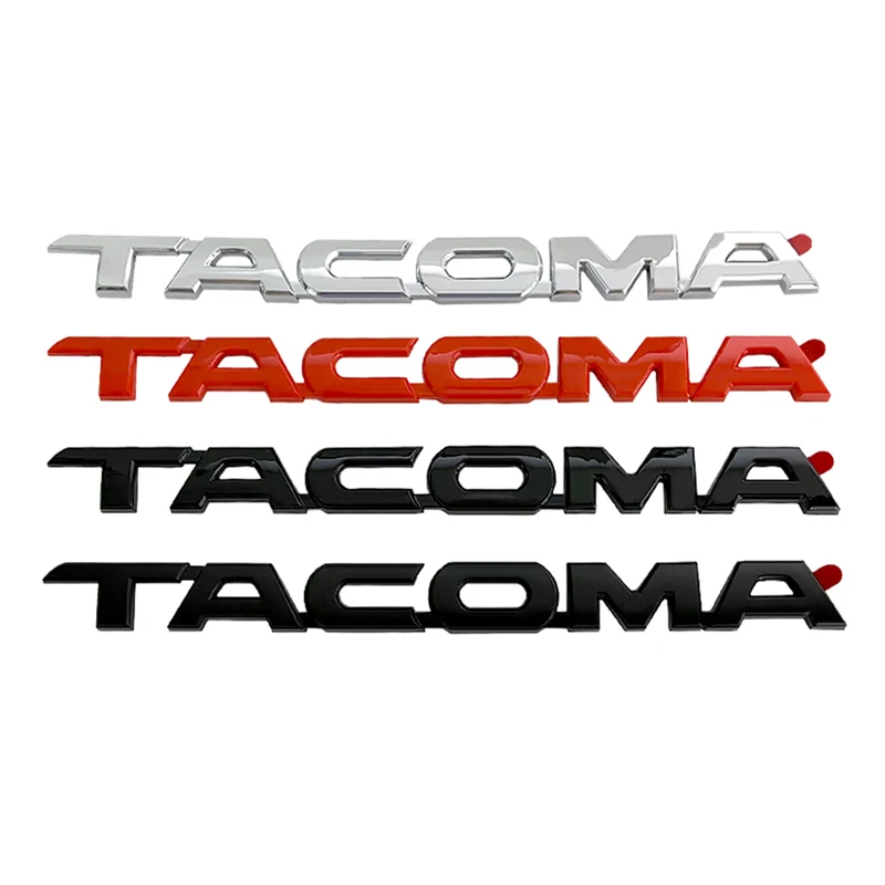 1pcs 3d Tacoma Abs Car Logo Letter Sticker Rear Bumper Tail Door Trunk ...