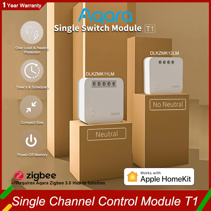 New-Aqara-Single-Channel-Control-Module-T1-With-No-Neutral-With-Zigbee3 ...