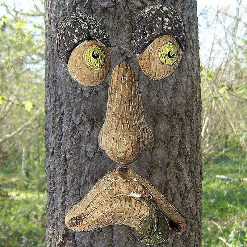 Outdoor Tree Face Decorations