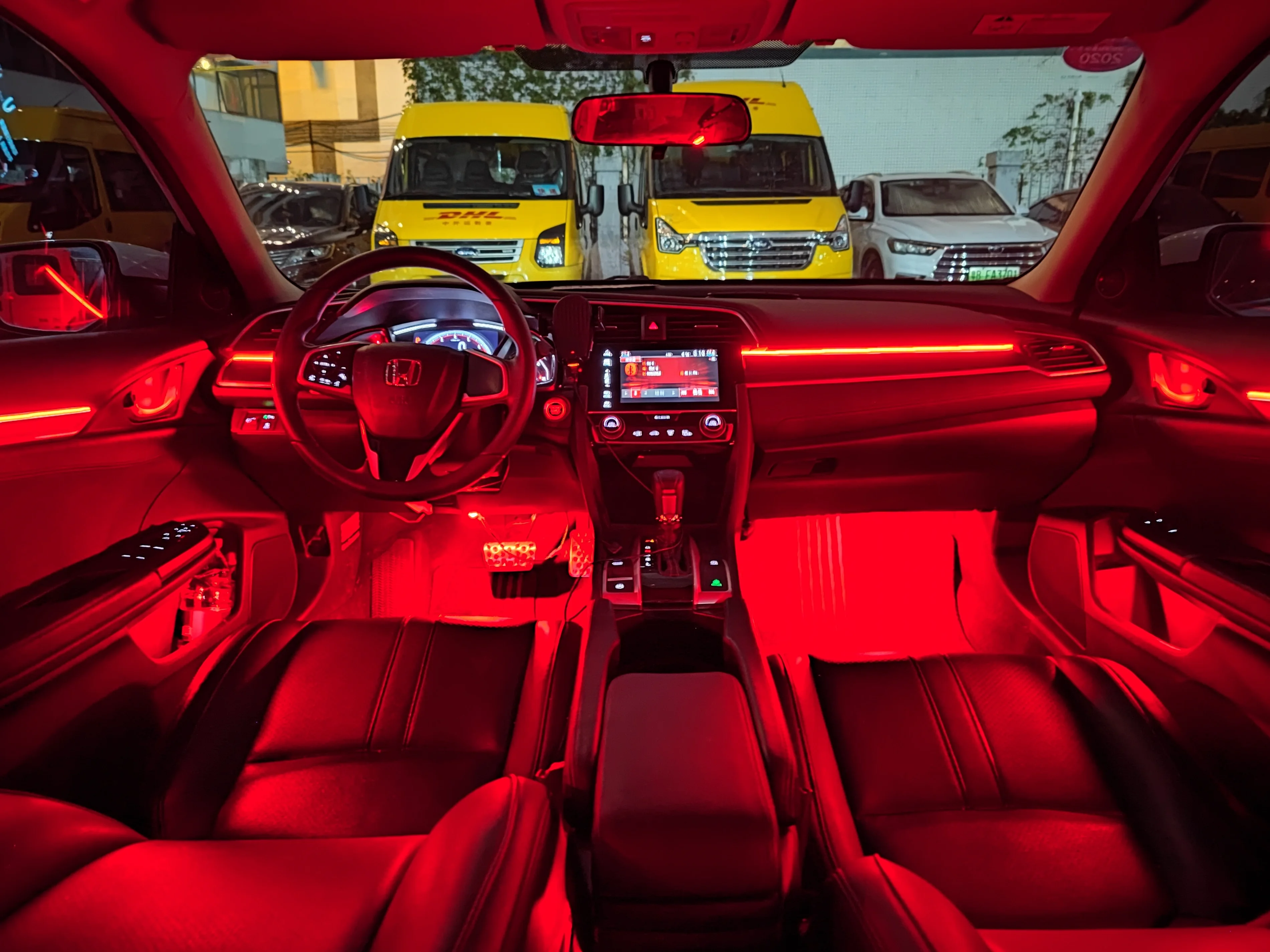 Red Interior Car Lights