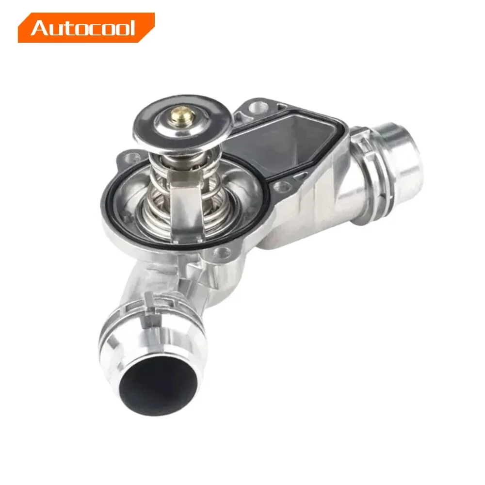 Aluminum Thermostat Housing Assembly Coolant Water Pump Outlet For BMW ...