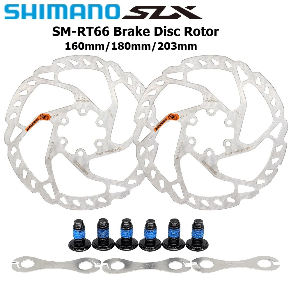 SHIMANO SM-RT66 Disc Rotor 6-Bolt Mountain Bike Brake Rotor 160/180 ...