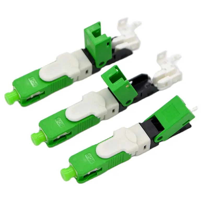 100-200pcs-Fiber-Optic-Fast-Connector-Adapter-FTTH-Embedded-Field-Assembled-Single-Mode-SC-APC ...