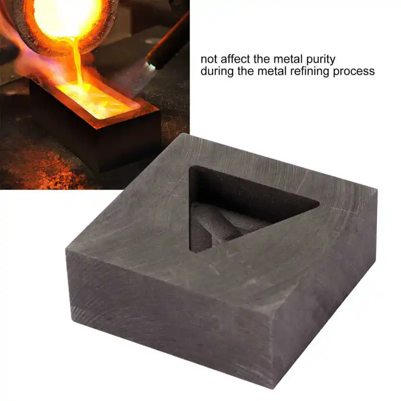 Triangular Graphite Ingot Mold Graphite Crucible Mould for Gold Silver ...