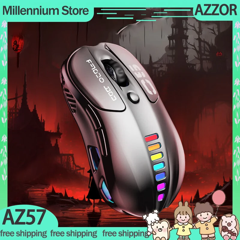 AZZOR-AZ57-Mouse-3Mode-2-4G-Wireless-Bluetooth-Mouse-Lightweight-Office ...