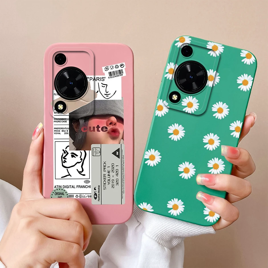 For Huawei Nova Y70 Plus Y71 Y72 Cases Cute Daisy Silicone Soft ...