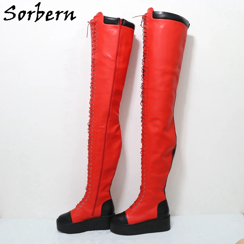 Sorbern-95Cm-Super-Long-Boots-For-Women-Comfortable-Wedge-High-Heels ...