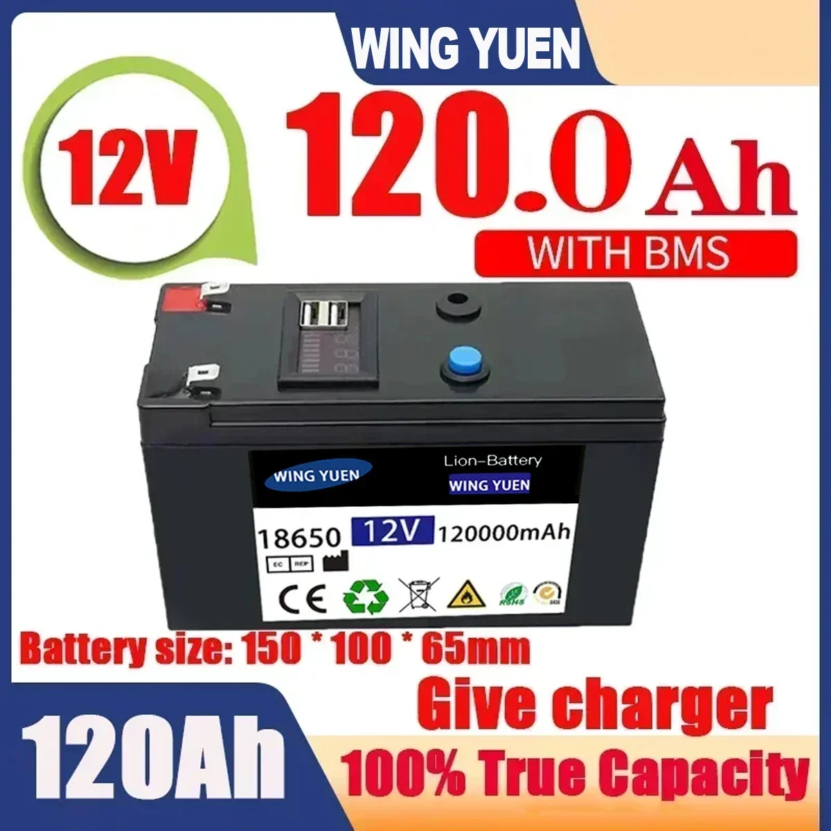 12V-Battery-120Ah-18650-lithium-battery-pack-Rechargeable-battery-for ...