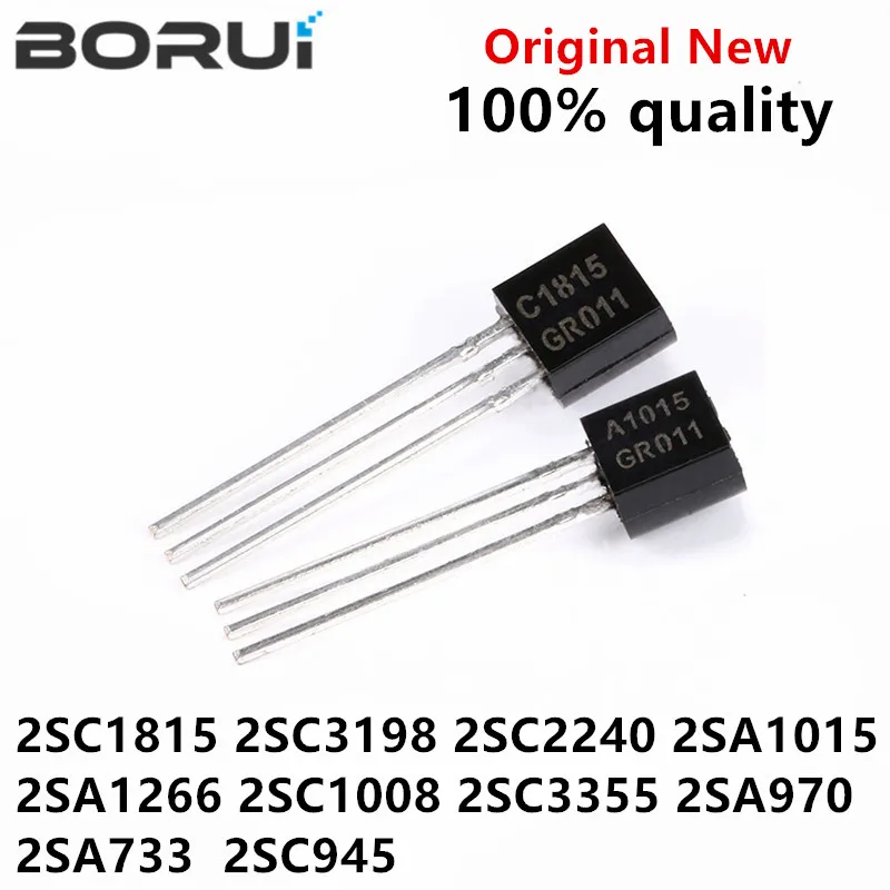 100PCS-2SC1815-2SC3198-2SC945-2SA1015-2SA1266-2SA733-TO-92-C1815-C3198 ...