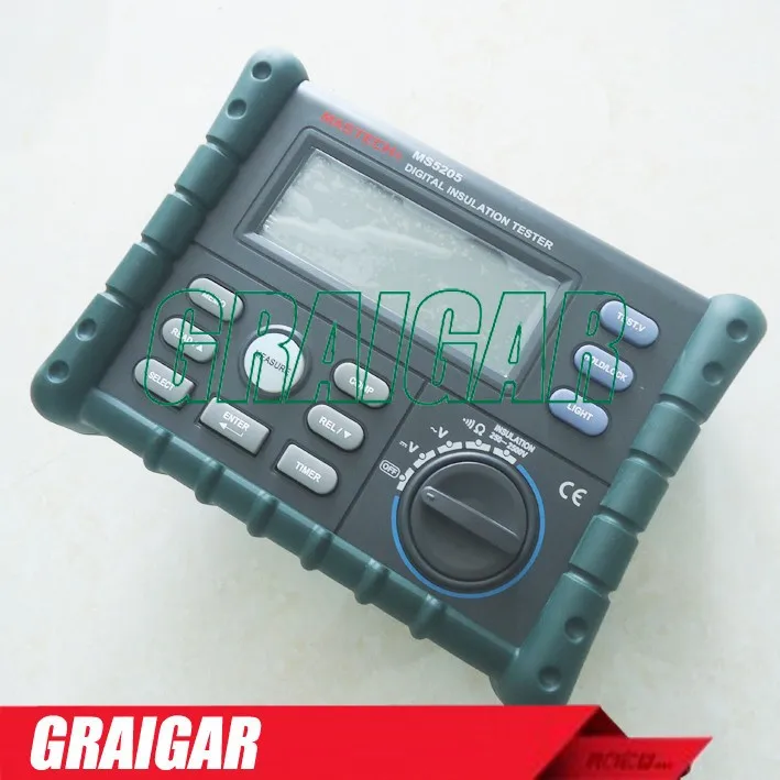 ใหม่ MegOhm Meter Mastech MS5205 Megameter 2500V Digital Insulation ...