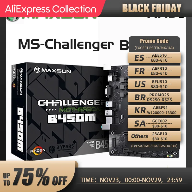 AliExpress-Collection-MAXSUN-Motherboard-AMD-B450M-Dual-channel-DDR4-Memory-AM4-APU-Mainboard-M ...