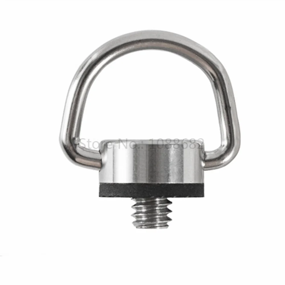 50PCS-Stainless-Steel-D-Ring-Camera-Screw-Adapter-with-1-4-Connector ...