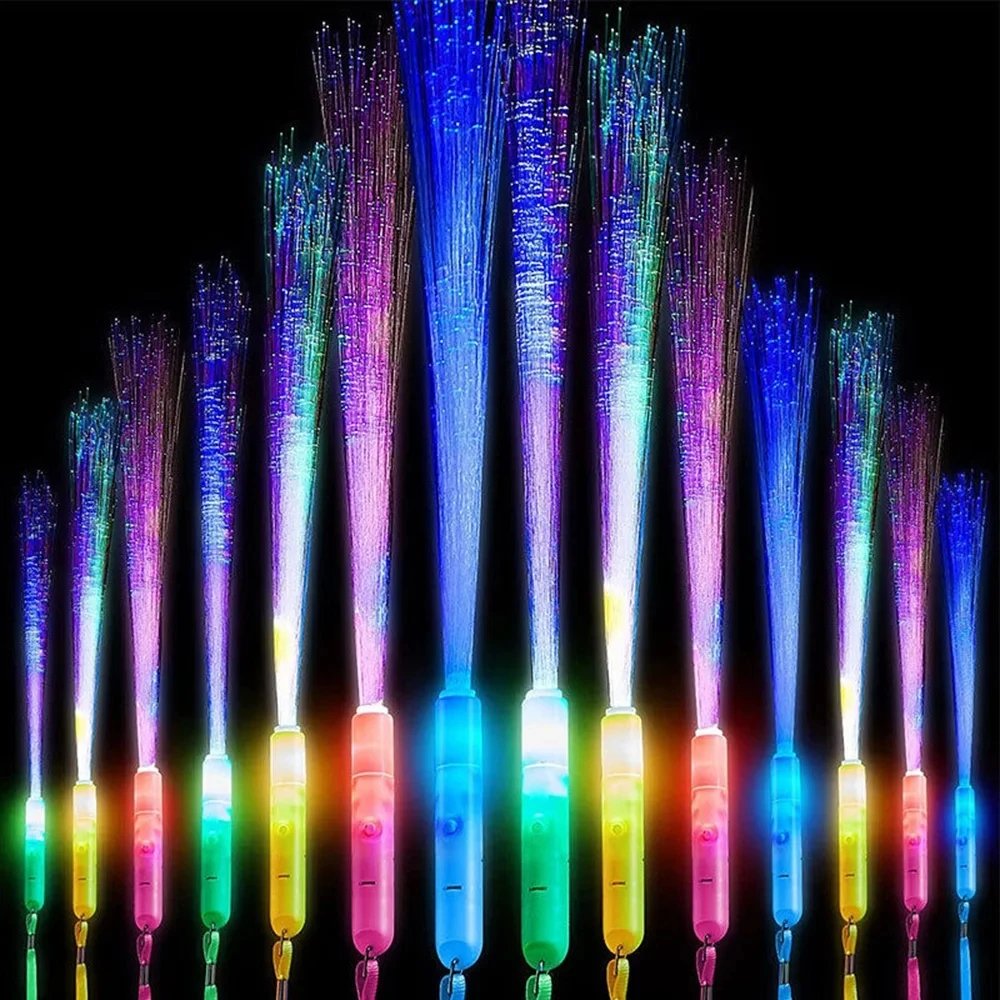 12-24-48pcs-LED-Glow-Stick-Colorful-Fiber-Glow-Stick-LED-Toy-Party ...