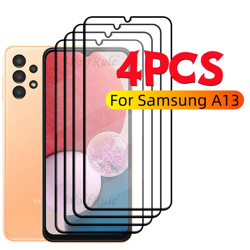 4-3-2-1PCS-Full-Cover-Glass-For-Samsung-A13-Glass-Samsung-Galaxy-A13 ...