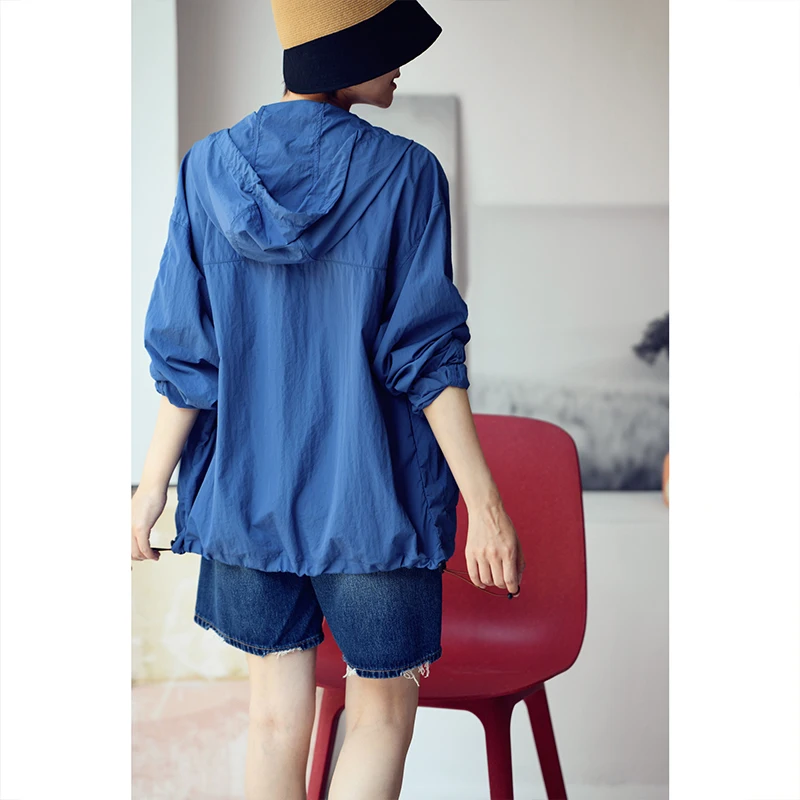 W2350c-Casual-Easiest-for-Match-Loose-Thin-Hooded-Drawstring-Large ...