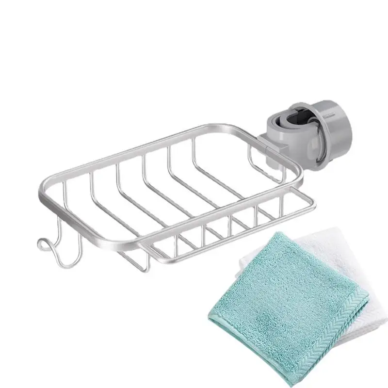 In-Sink-Sponge-Holder-Brush-Scrubber-Tray-Aluminum-Alloy-No-Drilling ...