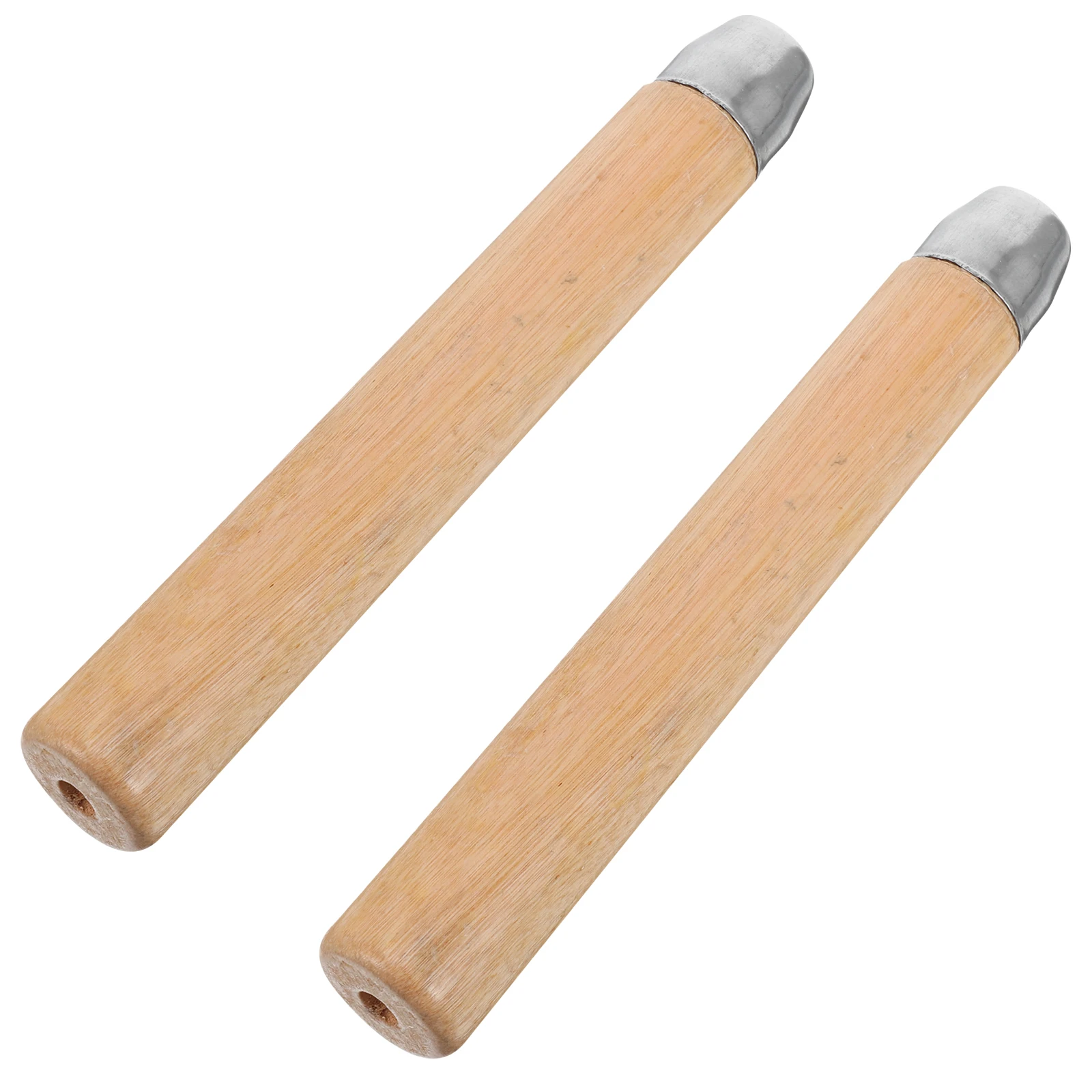 2pcs Wooden Handle 17cm Solid Wood Grip Ergonomic Replacement Handle ...