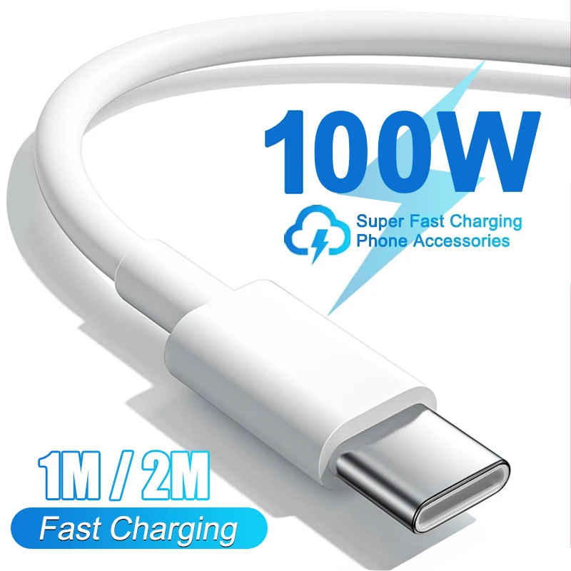 100W PD Fast Charging Cable For Samsung S23 S24 Ultra Xiaomi Redmi ...