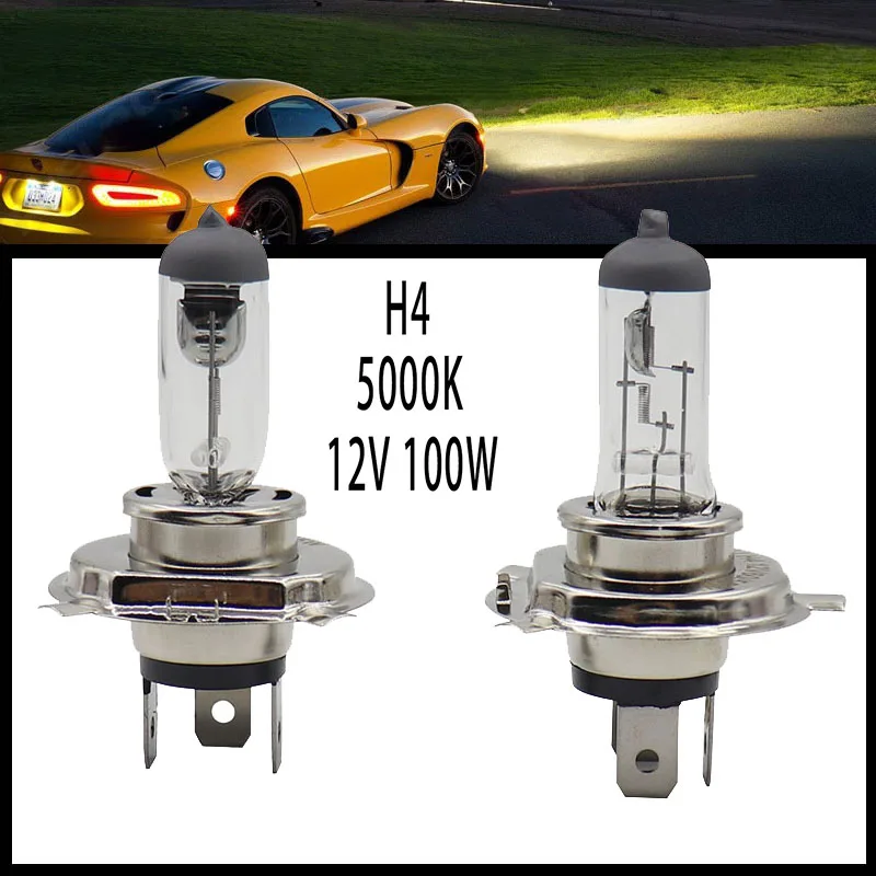 2pcs-H4-12V-100W-Xenon-Halogen-hyaline-car-Headlight-Hi-Lo-Quartz-Glass ...