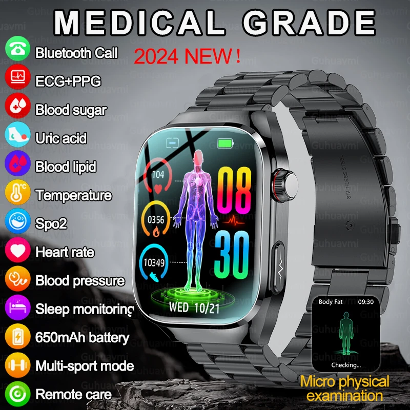 ECG-Micro-Physical-Examination-Smart-Watch-Men-s-Five-Organ-Health ...