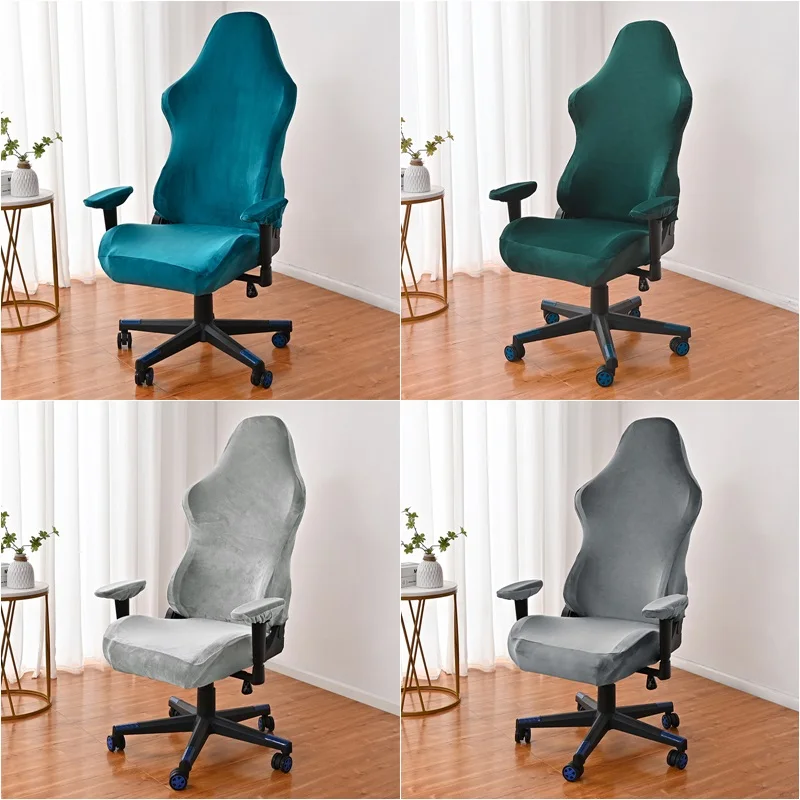 Velvet-Gaming-Chair-Cover-Computer-Chair-Seat-Protector-Case-Elastic ...