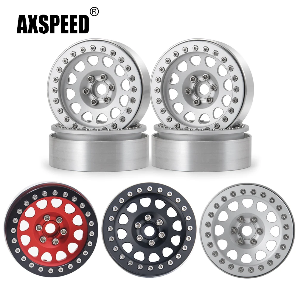 AXSPEED-4Pcs-2-2inch-Metal-Alloy-Beadlock-Wheel-Rims-Hubs-for-Axial ...