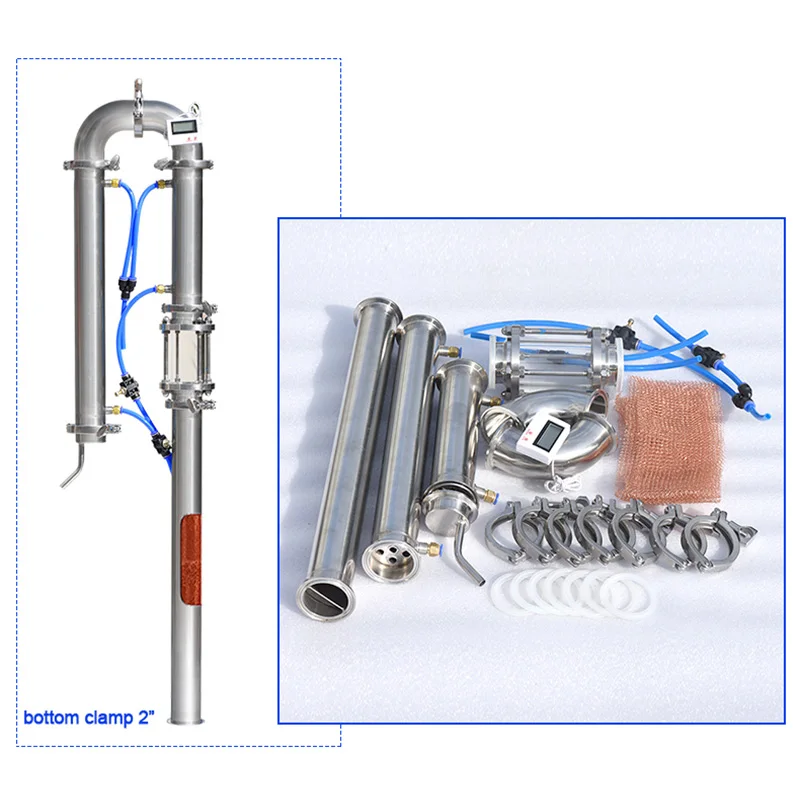 2" Distilling Chiller for Home Brew Use, Distiller Column with Sight ...