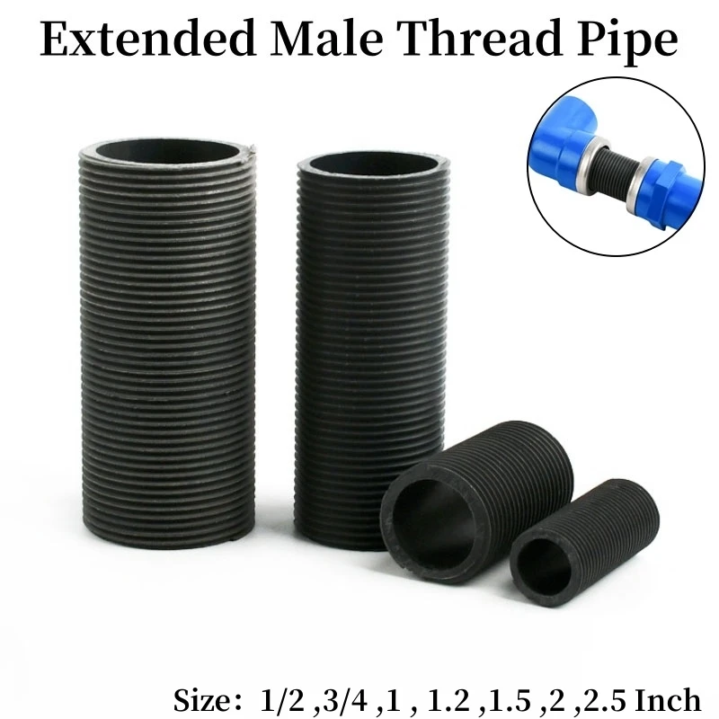 1PC-5-10CM-Full-Thread-PVC-Pipe-20-75mm-Male-Thread-Connectors-Fish ...